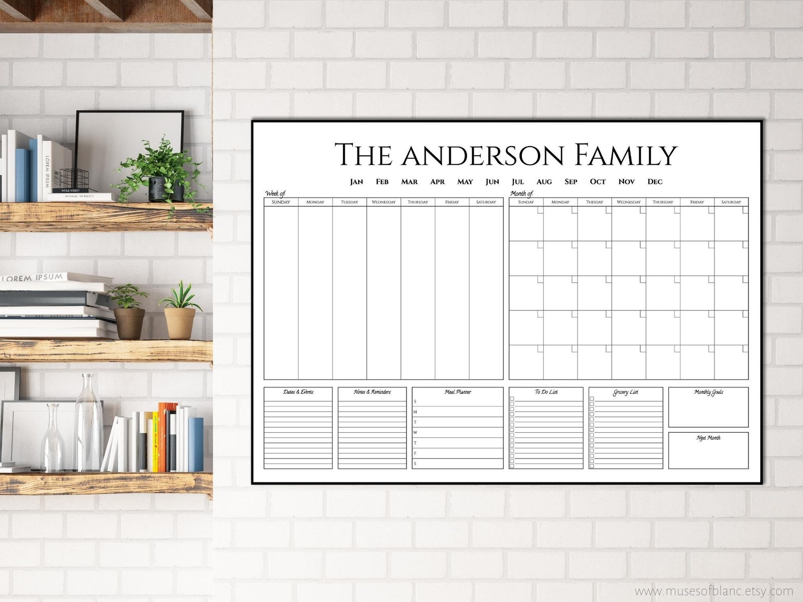Editable Family Command Center Printable Google Sheets Template V3 ...
