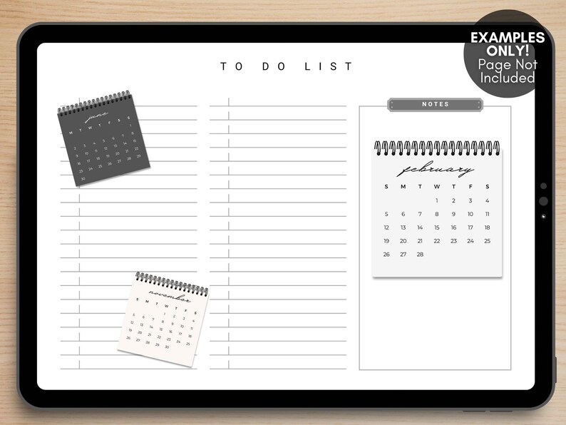 Monthly Calendar Digital Stickers 2023 2024 2025 Mini - Etsy