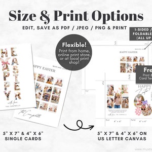 Editable Easter Cards Template, Printable Easter Cards Digital, Photo ...