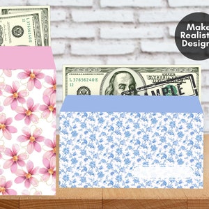 Drag and Drop Money Envelope Mockup Template, Cash Envelope Mockup ...