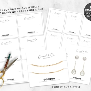 Editable Jewelry Display Cards Templates, Custom Jewelry Cards for ...