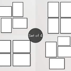 30 Black Frames Mockup Bundle V2, Gallery Wall Frame Art Print Mockup ...