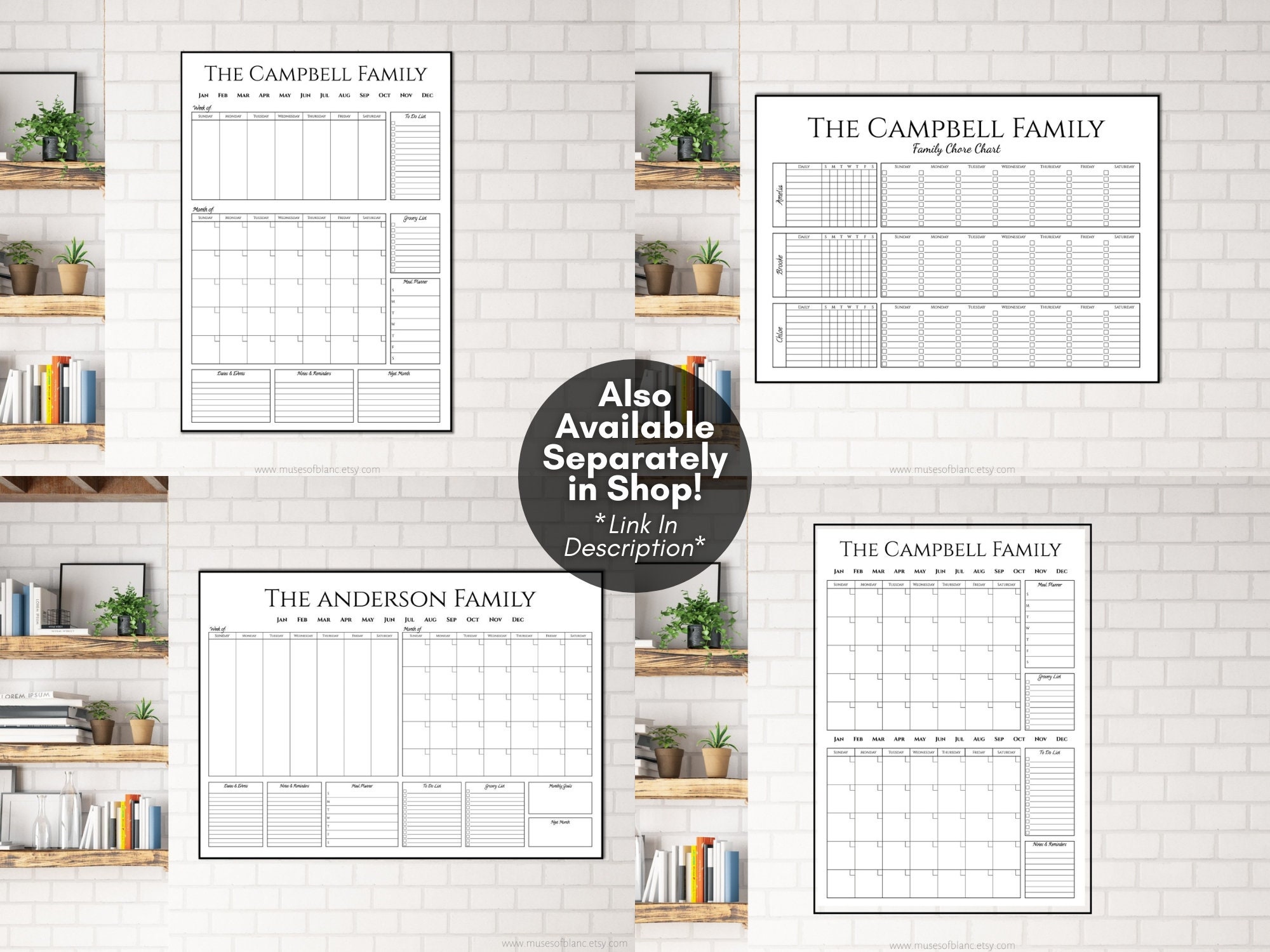 Editable Family Command Center Printable Google Sheets - Etsy Australia