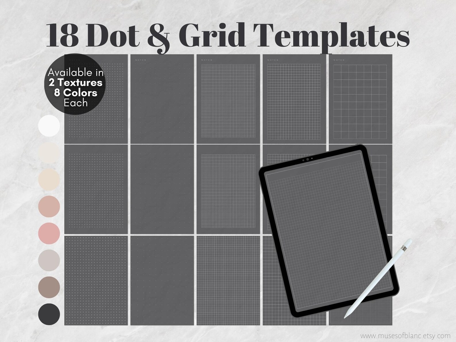 Digital Note Paper, A4 Planner Inserts, Lined, Grid, Dot (digital ...