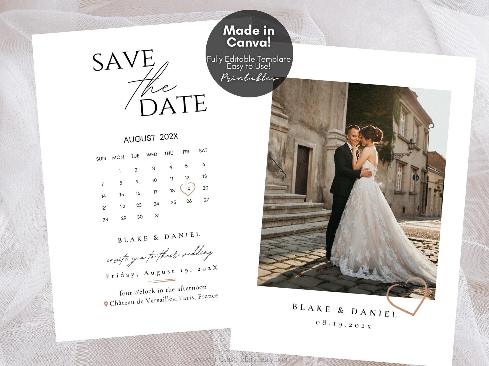 Editable Save the Date Invite Card Editable Wedding - Etsy