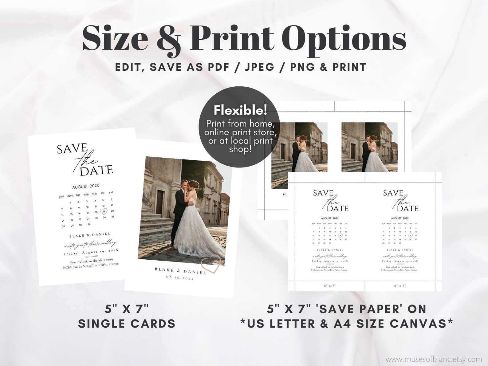 Editable Save the Date Invite Card Editable Wedding - Etsy