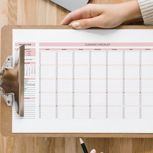 Cleaning Tracker Spreadsheet, Cleaning Schedule Google Sheets, Cleaning ...