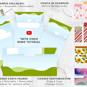 Drag and Drop Money Envelope Mockup Template, Cash Envelope Mockup ...