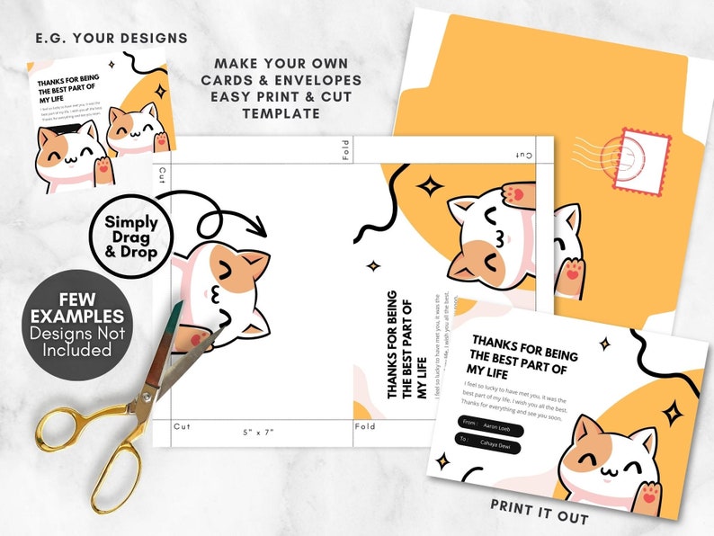 Drag and Drop Greeting Card Templates, 3x4, 3x5, 4x5, 4x6, 5x7, 4.75x4 ...