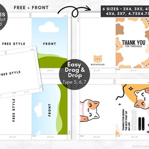 Drag and Drop Greeting Card Templates, 3x4, 3x5, 4x5, 4x6, 5x7, 4.75x4 ...