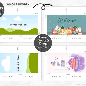 Drag and Drop Greeting Card Templates, Square Printable Envelope ...