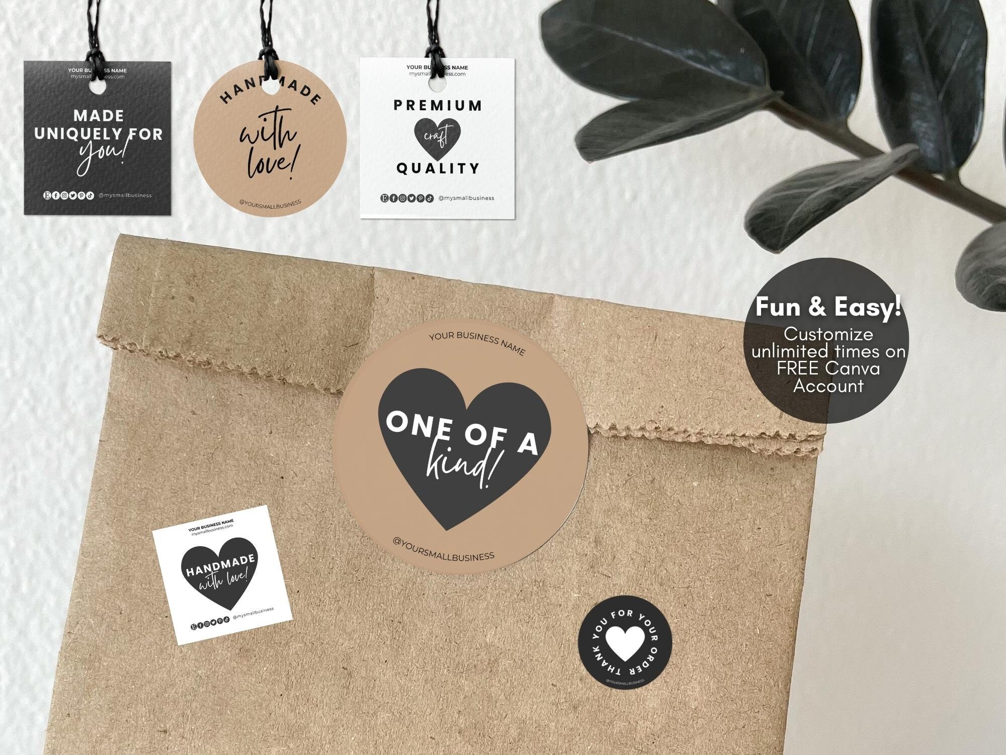 Editable Labels Template, Round Label Stickers Template, Square Label ...
