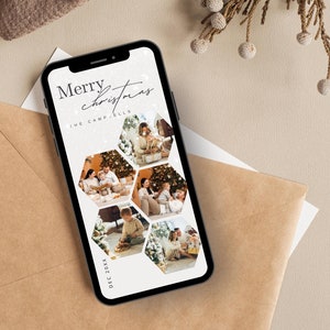 Editable Digital Christmas Card Template, Animated Christmas E-card ...