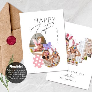 Editable Easter Cards Template, Printable Easter Cards Digital, Photo ...