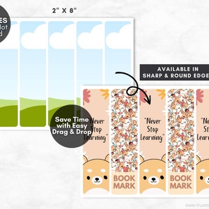 Drag and Drop Bookmark Templates, Custom Blank Bookmarks Template ...