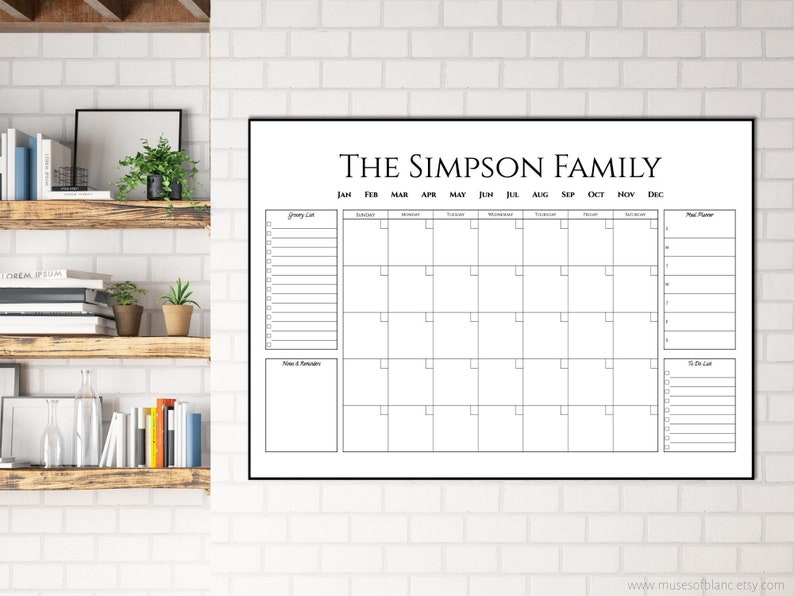 Editable Family Command Center Printable Google Sheets Template V5 ...