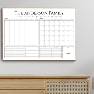 Editable Family Command Center Printable Google Sheets Template V3 ...