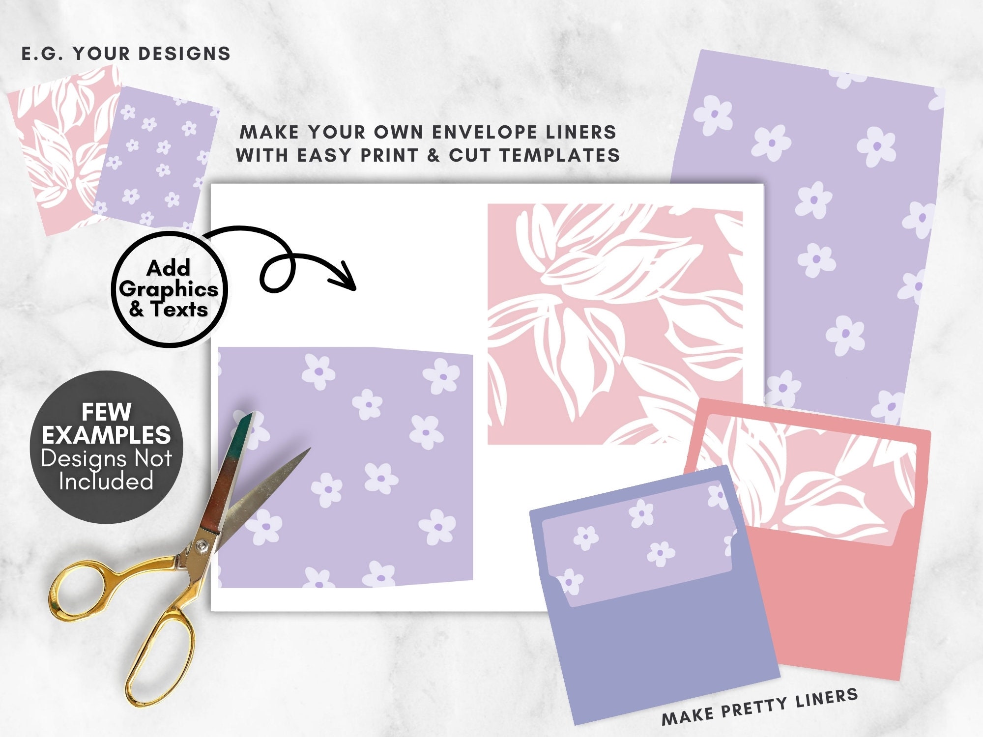 Drag and Drop Printable Envelope Liner Templates, Editable Canva ...