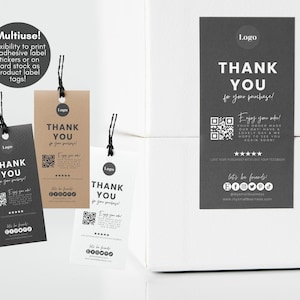 Editable Box Seal Label Template, Custom Hang Tag Template, Label Tag ...