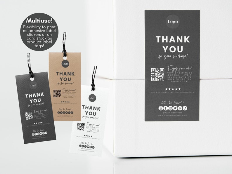 Editable Box Seal Label Template, Custom Hang Tag Template, Label Tag ...
