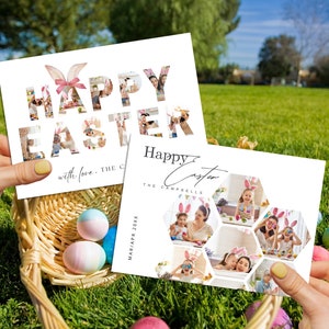 Editable Easter Cards Template, Printable Easter Cards Digital, Photo ...