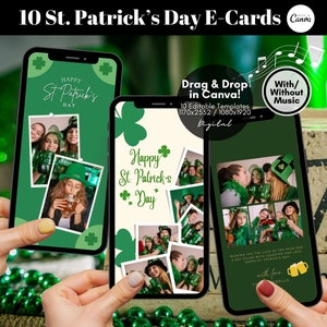 Editable Digital St. Patrick’s Day Cards Template, Animated Saint ...