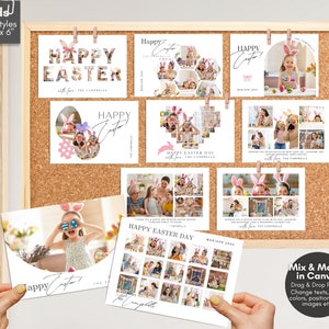 Editable Easter Cards Template, Printable Easter Cards Digital, Photo ...