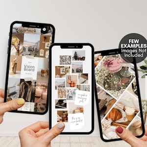 Editable Digital Vision Board Template, Custom Photo Collage Vision ...