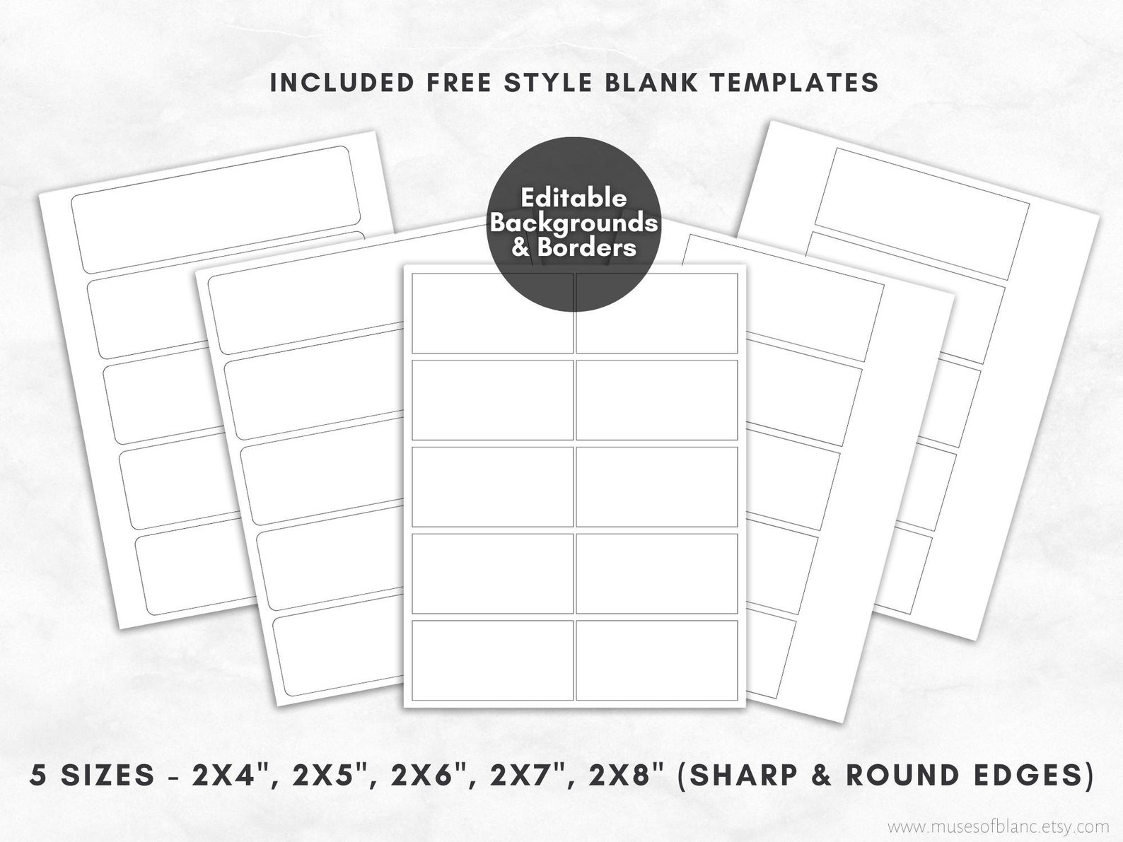 Drag and Drop Bookmark Templates, Custom Blank Bookmarks Template ...
