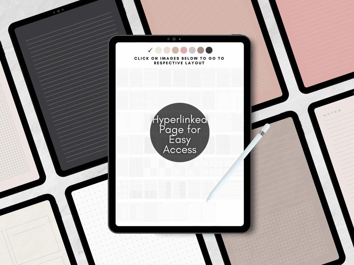 Digital Note Paper, A4 Planner Inserts, Lined, Grid, Dot (digital ...