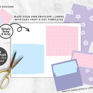Drag and Drop Printable Envelope Template, Custom Envelope Liner ...