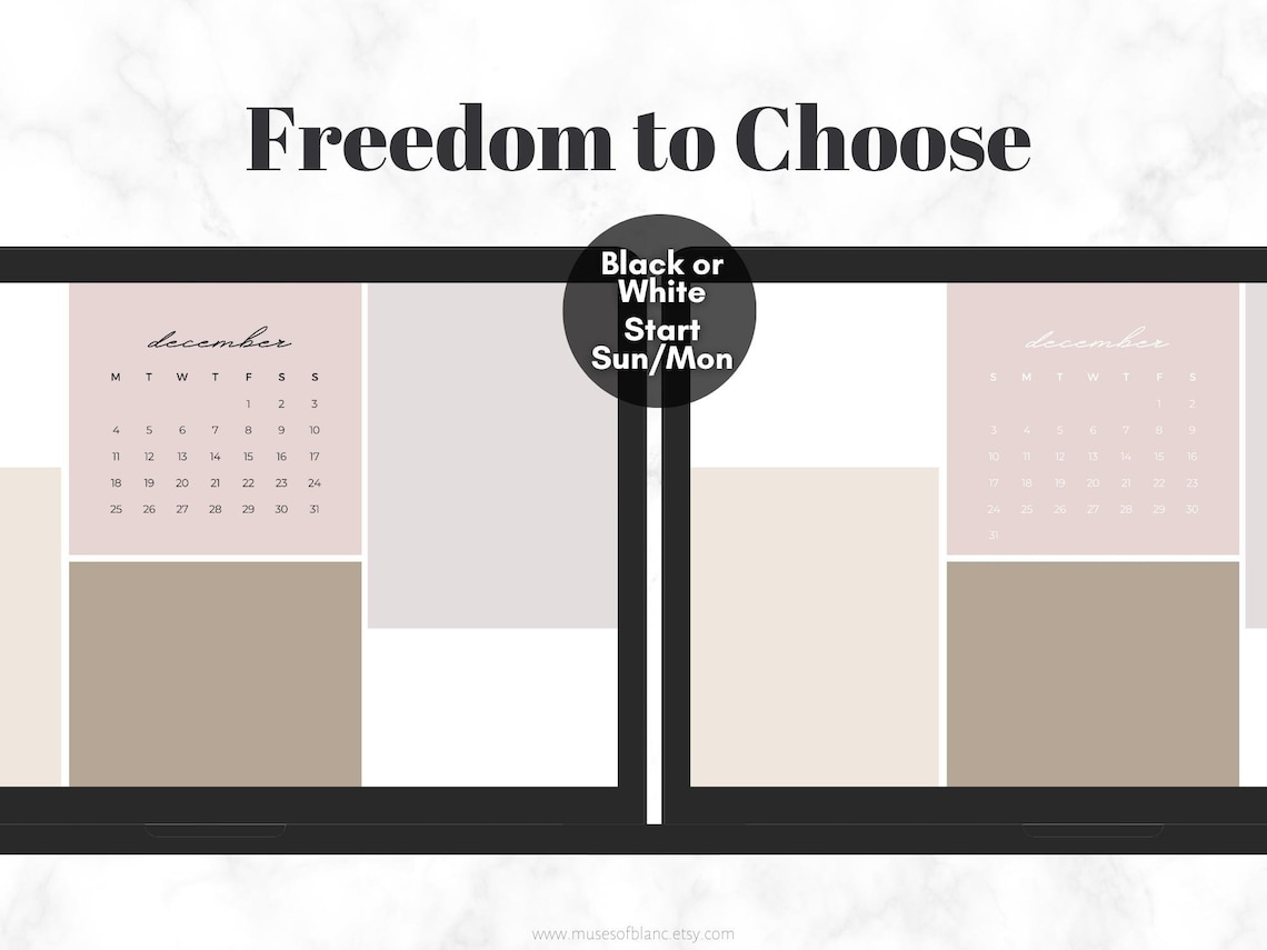 Calendar Desktop Organizer Wallpaper 2023 2024 2025 - Etsy