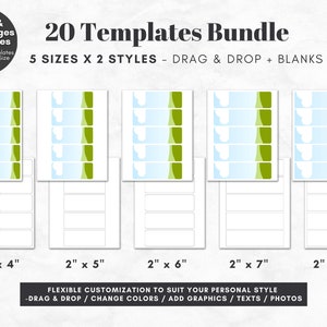 Drag and Drop Bookmark Templates, Custom Blank Bookmarks Template ...