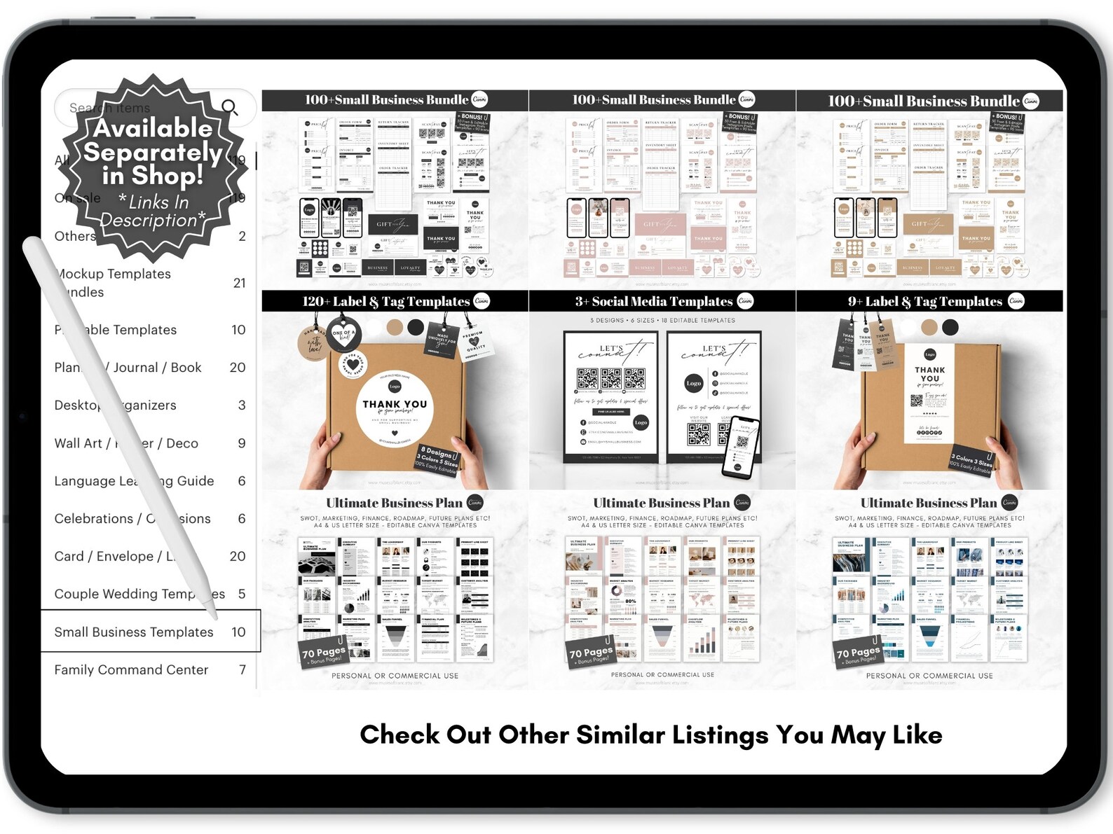 Editable Price Lists Bundle, Digital Price List Signs Printable Price ...