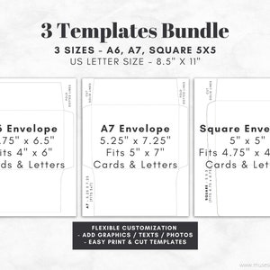 DIY Printable Envelope Template, Editable Canva Templates, Print and ...