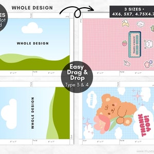 Drag and Drop Greeting Card Templates, Editable Canva Templates, Blank ...
