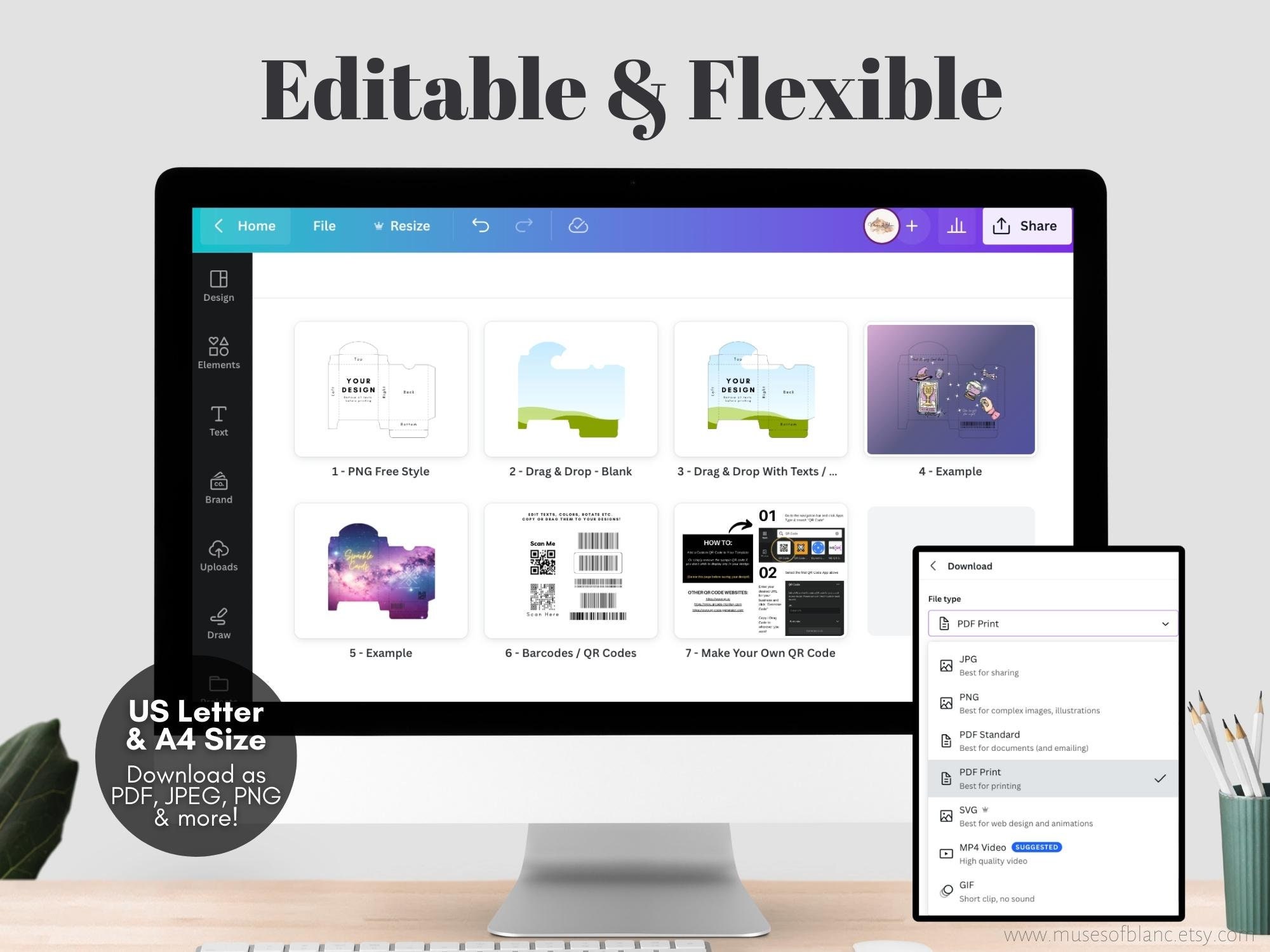 Drag and Drop Playing Cards Box Template Custom Blank Tuck - Etsy Australia