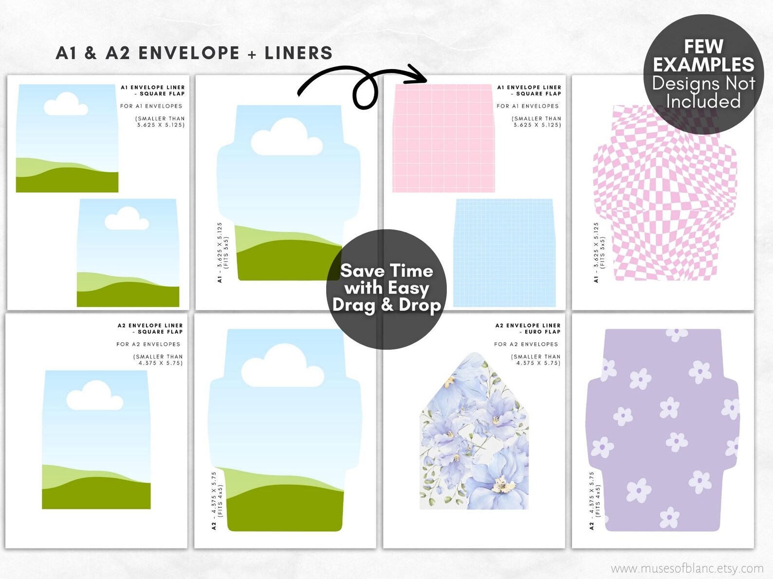 Drag and Drop Printable Envelope Template, Custom Envelope Liner ...