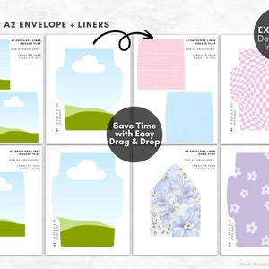 Drag and Drop Printable Envelope Template, Custom Envelope Liner ...