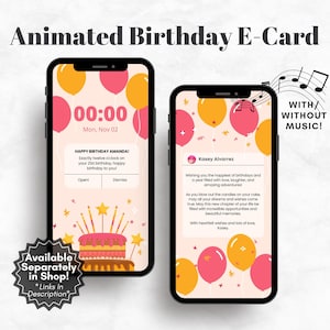 Editable Ecard Birthday Card Template, Animated Birthday Card Template ...