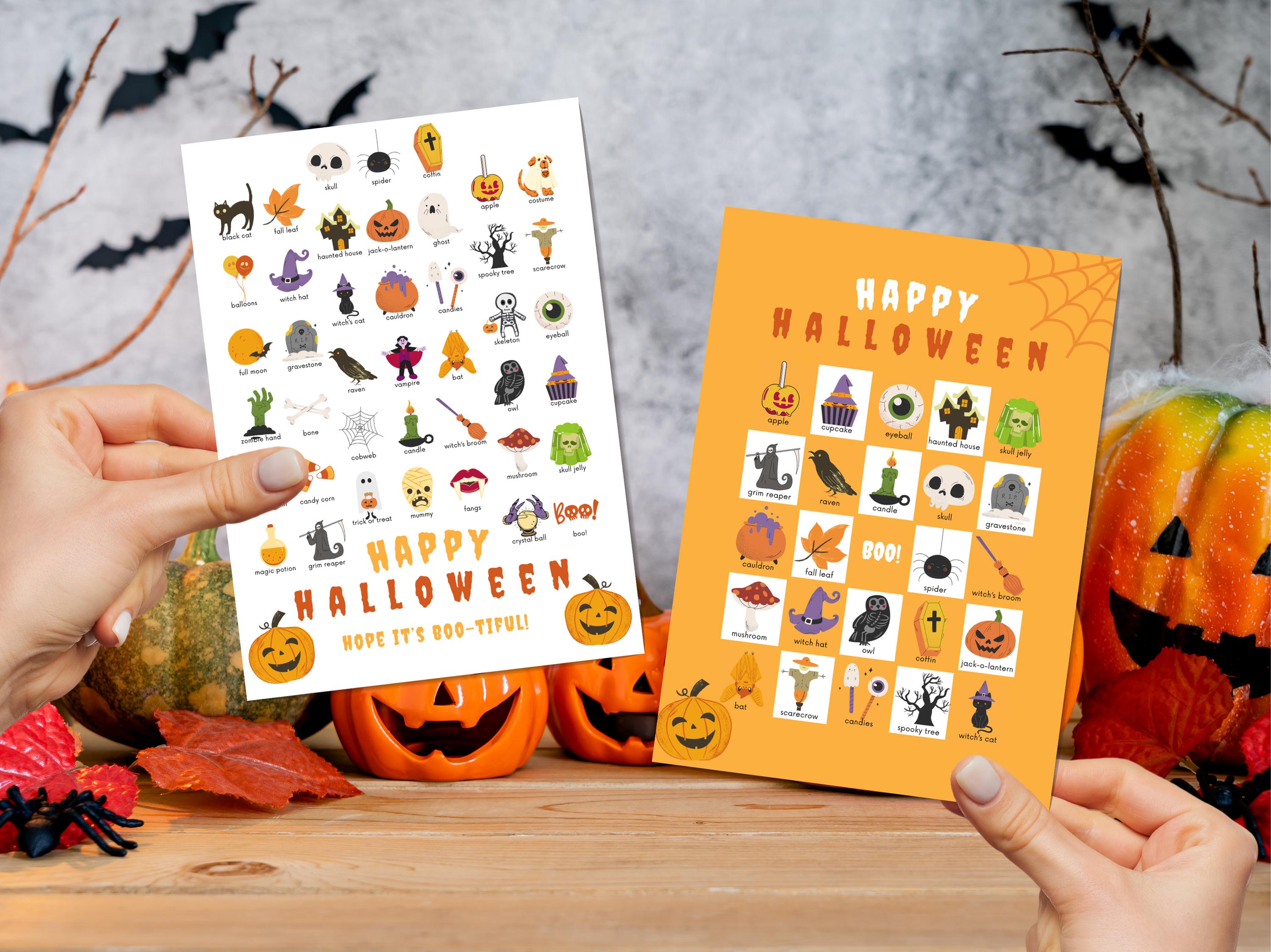 Editable Halloween Cards Templates, Printable Unique Halloween Greeting ...