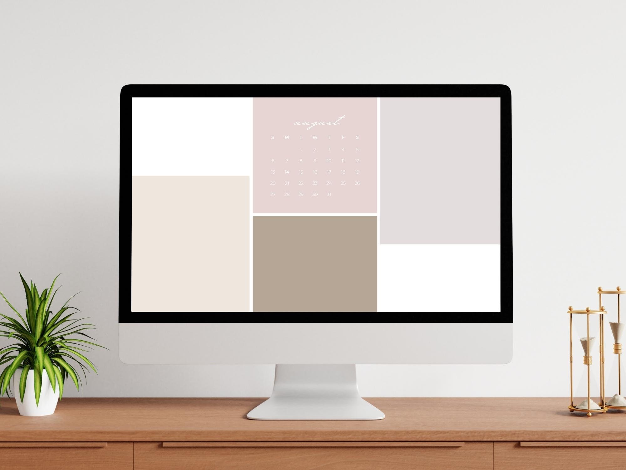 Calendar Desktop Organizer Wallpaper 2023 2024 2025 - Etsy