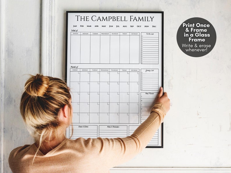 Editable Family Command Center Printable Google Sheets Template V1 ...