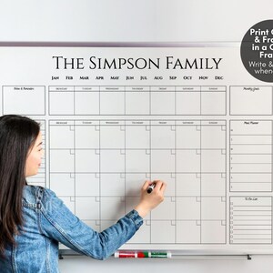 Editable Family Command Center, Custom Family Organizer Undated ...