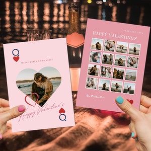 Editable Valentine’s Day Cards Template, Printable Photo Valentines ...