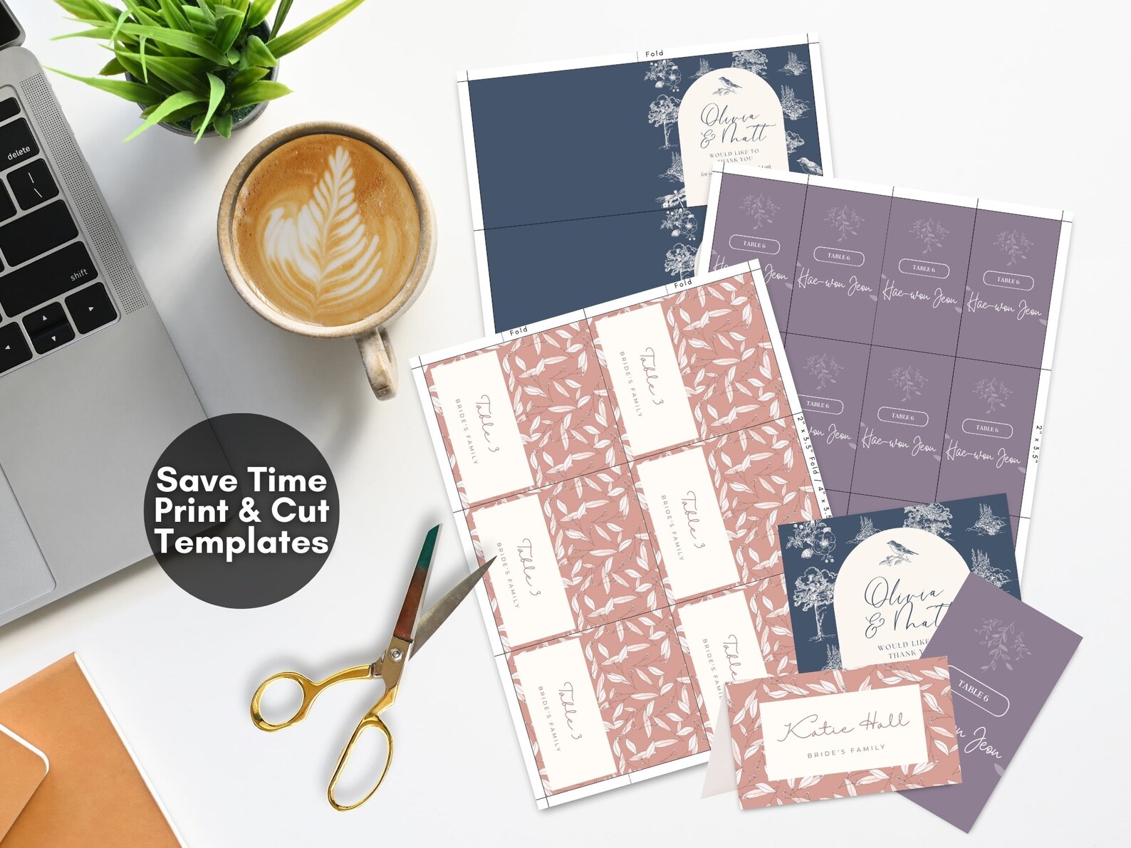 Drag and Drop Place Cards Templates, Custom Blank Cards Templates ...