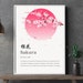 Sakura Definition Print, Japanese Cherry Blossom Wall Art (digital ...