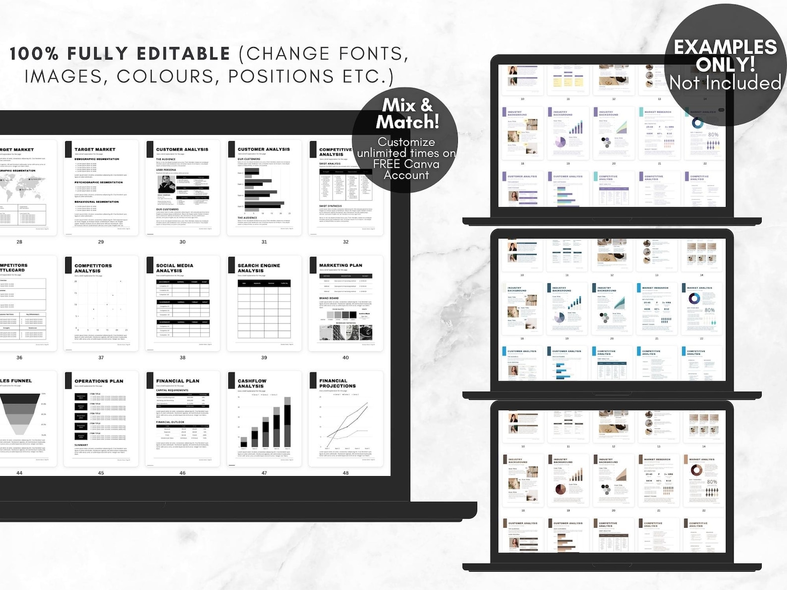 Small Business Plan Template, Business Proposal Template, Online Start ...