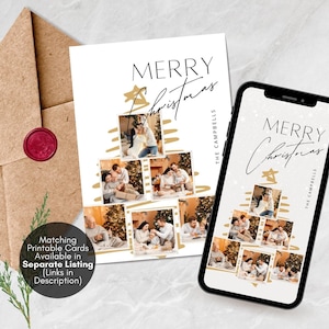 Editable Digital Christmas Card Template, Animated Christmas E-card ...