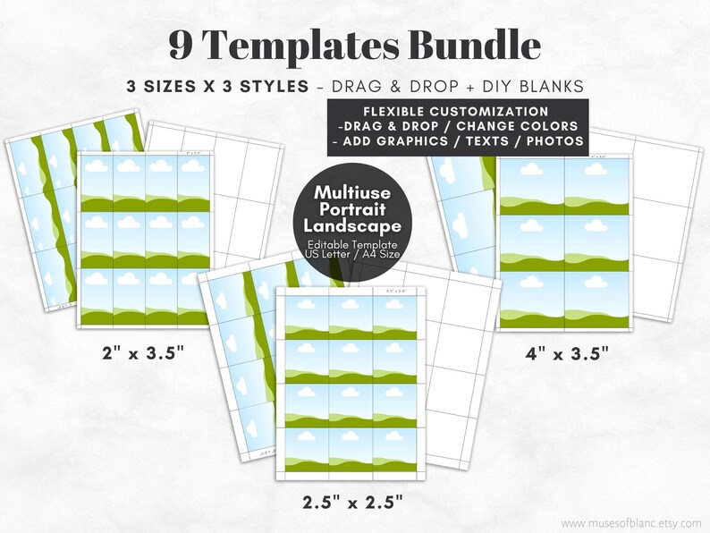 Drag and Drop Business Cards Template, Printable Business Cards, Canva ...